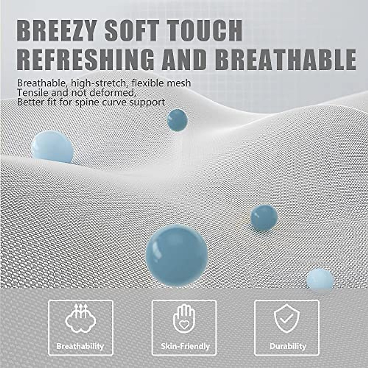 Dowinx Gaming Chair Fabric with Pocket Spring Cushion, Massage Game Chair Cloth with Headrest, Ergonomic Computer Chair with Footrest 290LBS, Grey