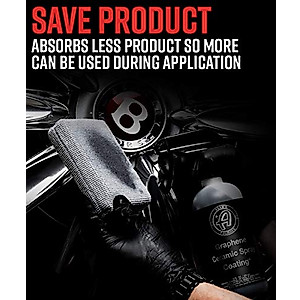 Adams Microfiber Applicator Pad (2 Pack) – All Purpose Car Detailing Applicator Sponge | Use with Ceramic Coating for Cars, Car Wax, Paint Sealants, Compound, Polish, Conditioner, Glazes & More