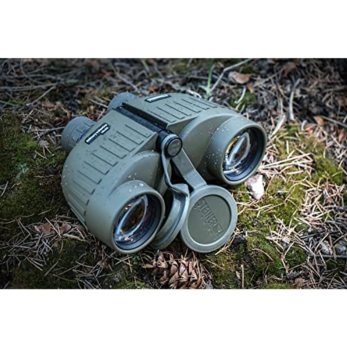Steiner Military-Marine Series Binoculars, Lightweight Tactical Precision Optics for Any Situation, Waterproof, Green, 8x30