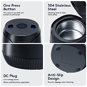 Ultrasonic U-V Cleaner for Dentures, Retainer, Mouth Guard, Aligner, Whitening Trays, Toothbrush Head, 45kHz Ultrasonic Retainer Cleaner Machine for All Dental Appliances, Jewelry, Diamonds