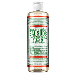 Dr. Bronner's - Sal Suds Biodegradable Cleaner (16 Ounce) - All-Purpose Cleaner, Pine Cleaner for Floors, Laundry and Dishes, Concentrated, Cuts Grease and Dirt, Powerful Cleaner, Gentle on Skin
