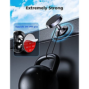 NIYEVN [2 Pack] Magnetic Phone Mount,[Upgrade Magnet] Magnetic Phone Holder for Car, Dashboard Phone Holder Mount 360 Adjustable,Car Mount for iPhone Samsung etc All Smartphones (Black)