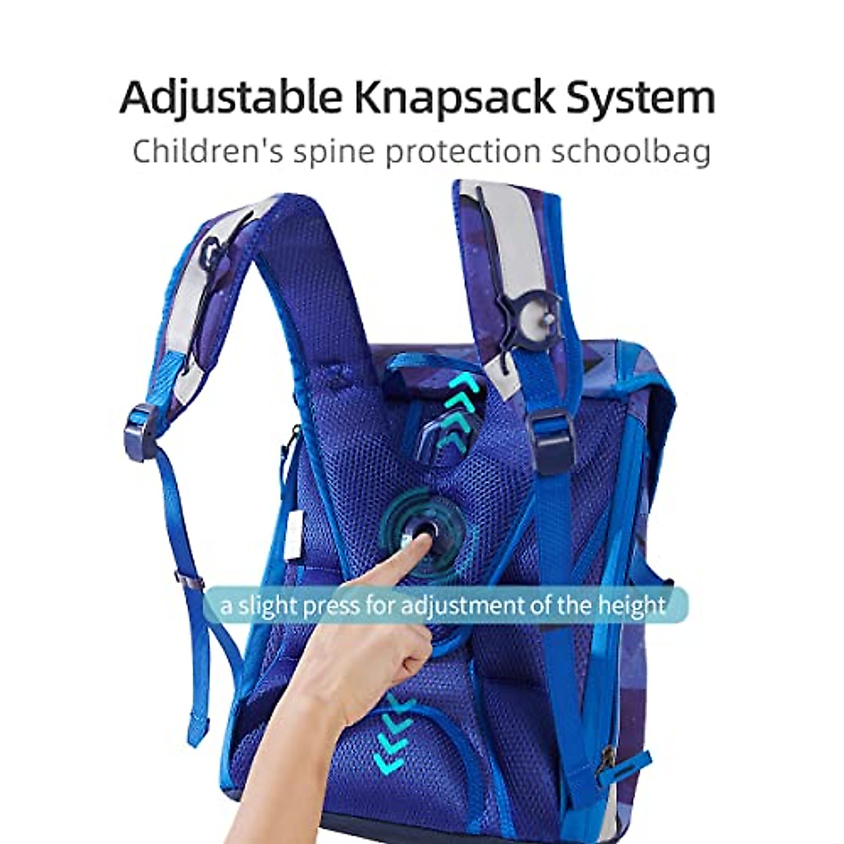 SUNVENO Toddler Backpack Lightweight Reduction Spine Protection Backpack Schoolbag for Primary School kids (Space Blue)