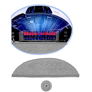 12 Pack Mop Pads Refills for Roborock S8 MaxV Ultra / S8 Max Ultra Robot Vacuum, 6 Pack Mop Cloth with Dual Sonic Vibrations Modules, 6 Pack Edge Mop Pads