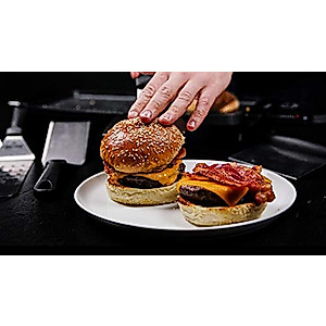 GRILLGOAT Griddle Accessories Kit - 11 Piece Griddle Tool Kit - Stainless Steel Metal Spatula Set, Scraper, Turner, Tongs, Egg Rings and More- Perfect for Blackstone or Hibachi BBQ