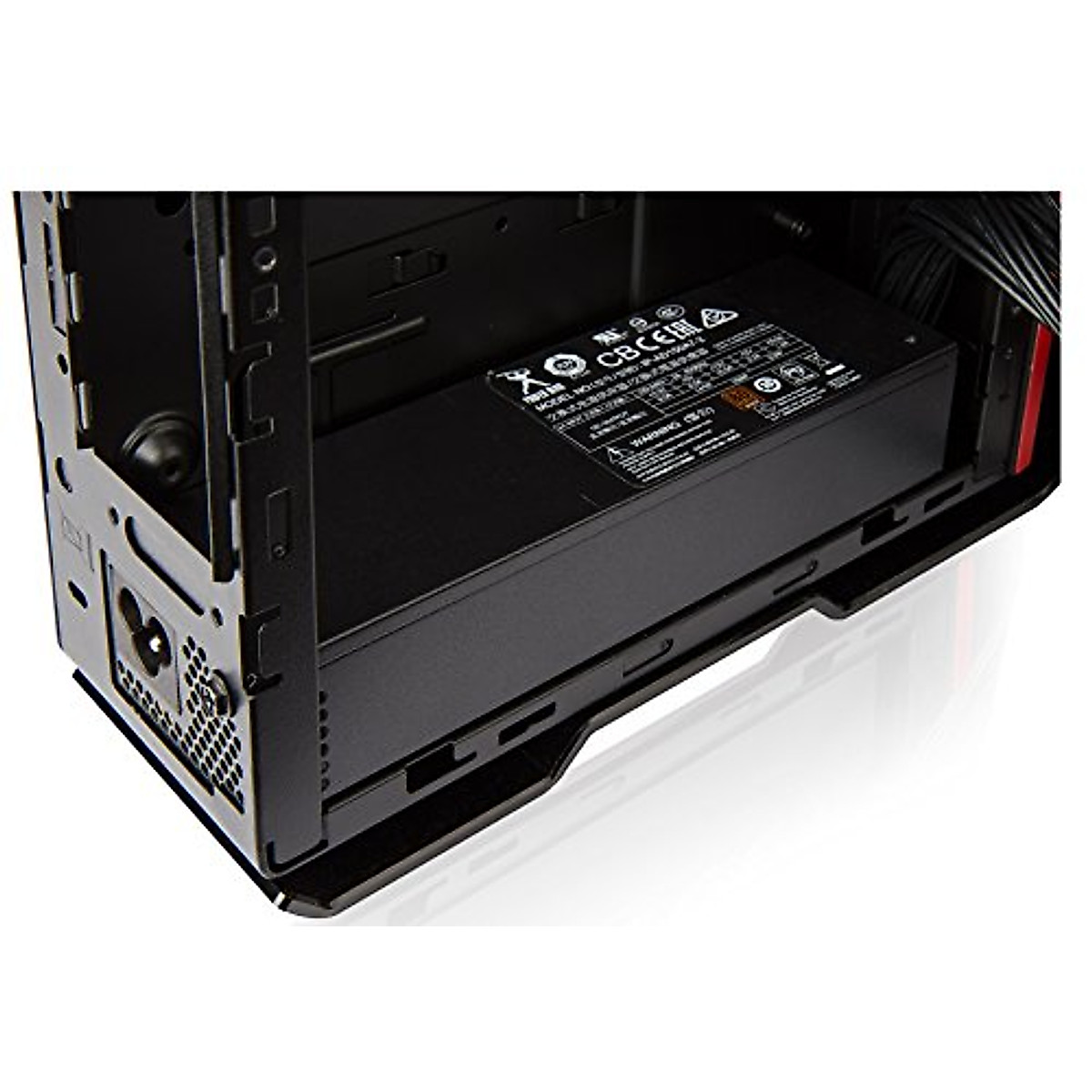 InWin Chopin SECC Mini-ITX Tower Case 150W Power Supply with 4 colors stickers inside, Black Aluminum