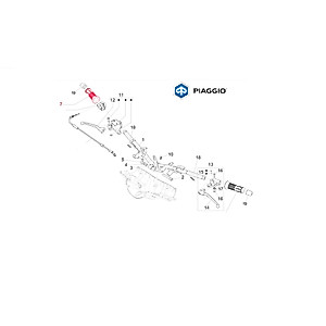 Vespa OEM Right Hand Grip 666845 - Genuine Piaggio Replacement for Vespa Scooters - Throttle Grip with Comfortable Rubber Design