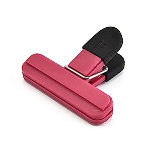 YAIKOAI 8 Pieces Large Chip Bag Clips Heavy Duty Food Sealing Clip Plastic Air Tight Seal Grip Plastic Bag Clamp for Bread Candy Chips Nuts Coffee Bags, Purple