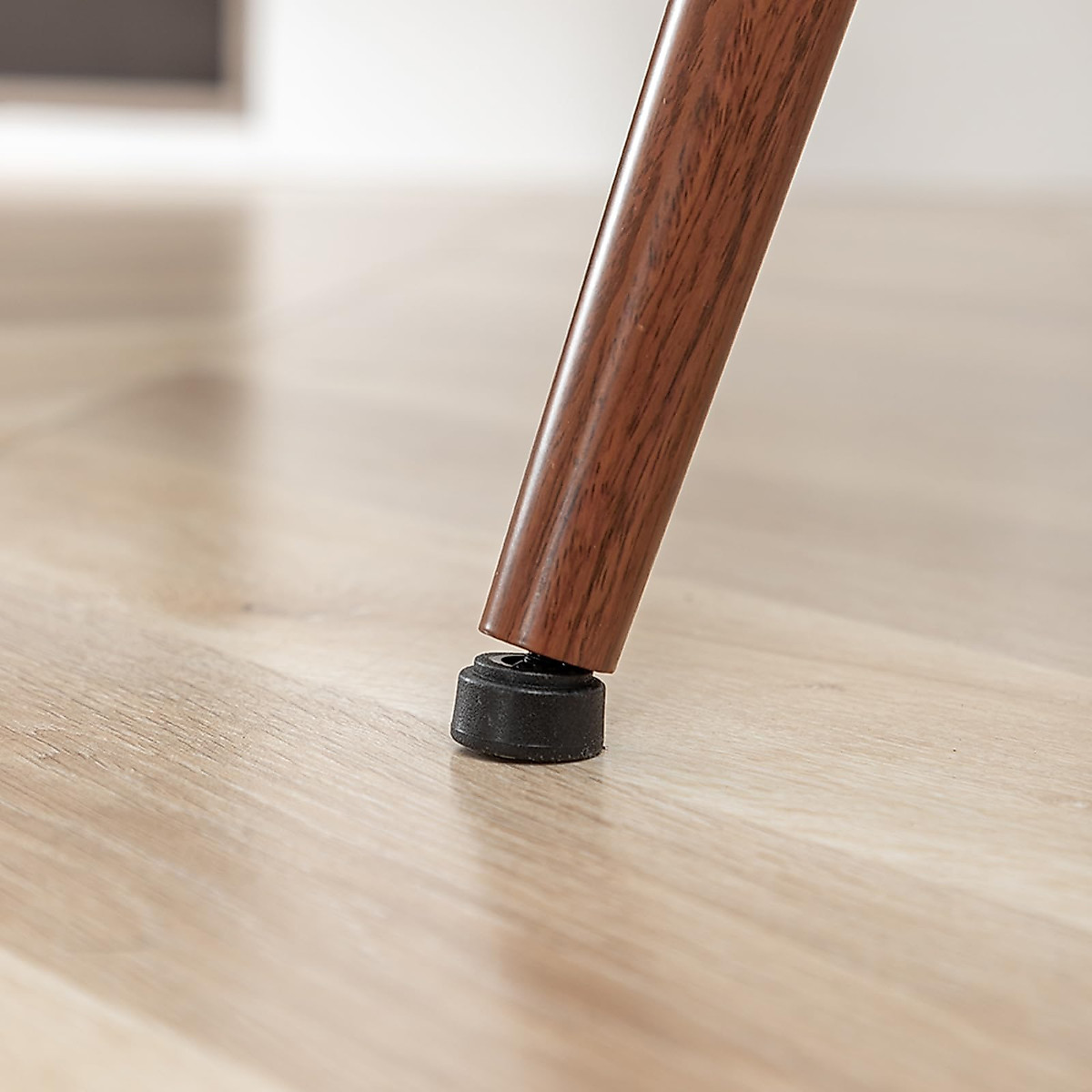 LUNLING Mid Century Modern Dining Room Chairs Set of 2 Accent Faux Leather Chair Bentwood Frame with Armrest,Upholstered Seat,Metal Legs Chairs,Adjustable Foot for Kitchen Room Desk Chairs(Blue)