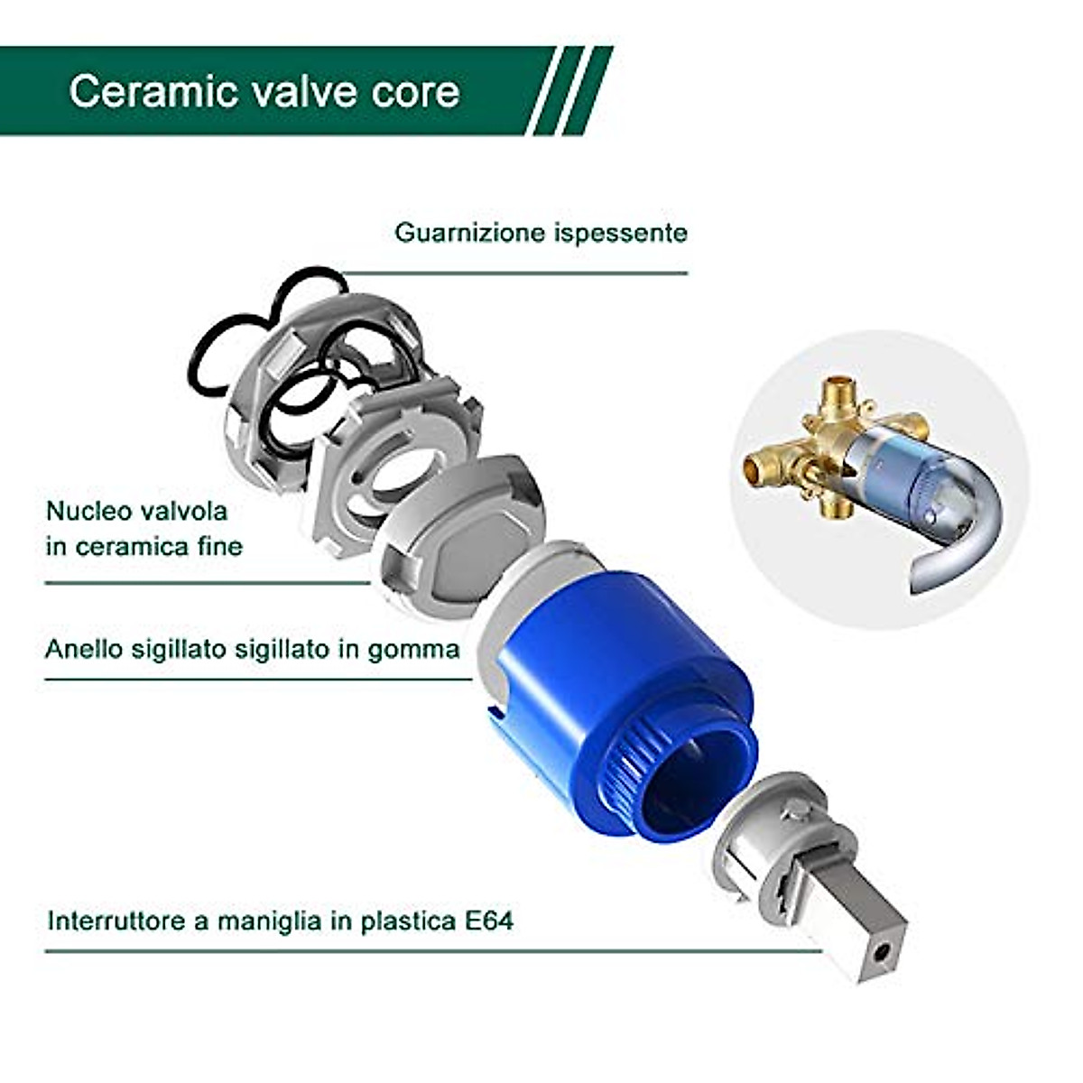 AIHOM Shower Faucet Set With Tub Spout,Shower Trim Kit With Pressure Balanced Valve, Dual-Function 5-Spray Touch-Clean Handheld Shower Head Combo, Chrome