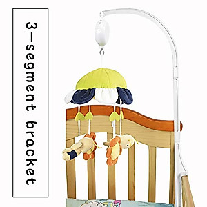 HLEEDUO 28 inche Baby Mobile arm for cirb with Music Box Motor,Crib Mobile arm Mobile Holder for Crib,nursey Mobile arm with Mobile Motor