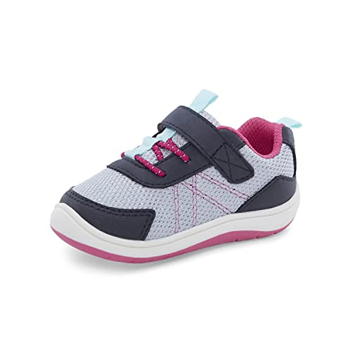 Stride Rite 360 Girls Carson Athletic Sneaker, Navy, 4 Toddler