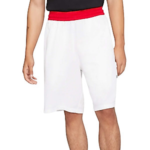Nike HBR Men's Basketball Shorts (Medium, White/Black)