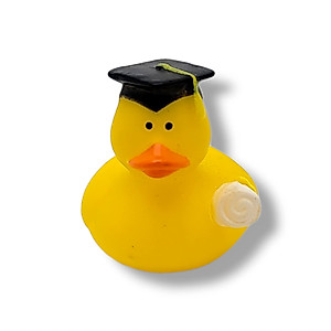 Cool Holiday Rubber Ducks (2") Standard Size. (12 Pack) Cute Duck Bath Tub Pool Toys. (Graduation Rubber Ducks)