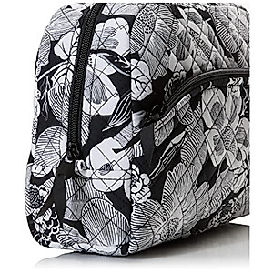 Vera Bradley Women's Cotton Large Cosmetic Makeup Organizer Bag, Bedford Blooms, One Size