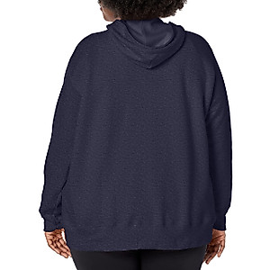 JUST MY SIZE womens Comfortsoft Ecosmart Fleece Full-zip Women's athletic hoodies, Navy Heather, 3X US