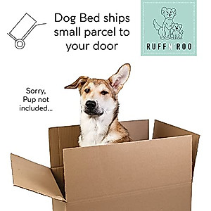 Classic Brands Ruff n' Roo X-Large Waterproof Bolster Cotton and Memory Foam Dog Bed with Non-Slip Bottom, Grey