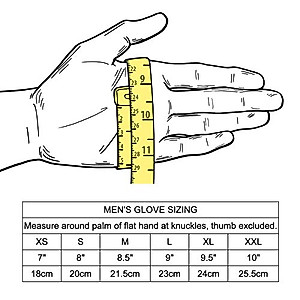 Downholme Vegan Leather Gloves for Men (Black, L)