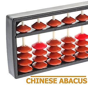 Toddmomy Abacus Soroban 13 Digits Rods 2pcs Japanese Chinese Calculator Abacus Educational Tools Abacus Counting Tool for Kids Adults