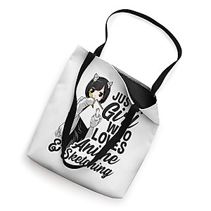 Anime Girl Just A Girl Who Loves Anime and Sketching Drawing Tote Bag