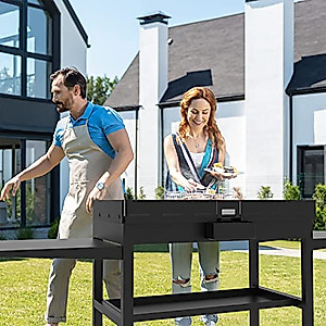 Wind Guard for 36" Blackstone Griddle and Other Griddle, 5015 Wind Screen, Black Metal Paint