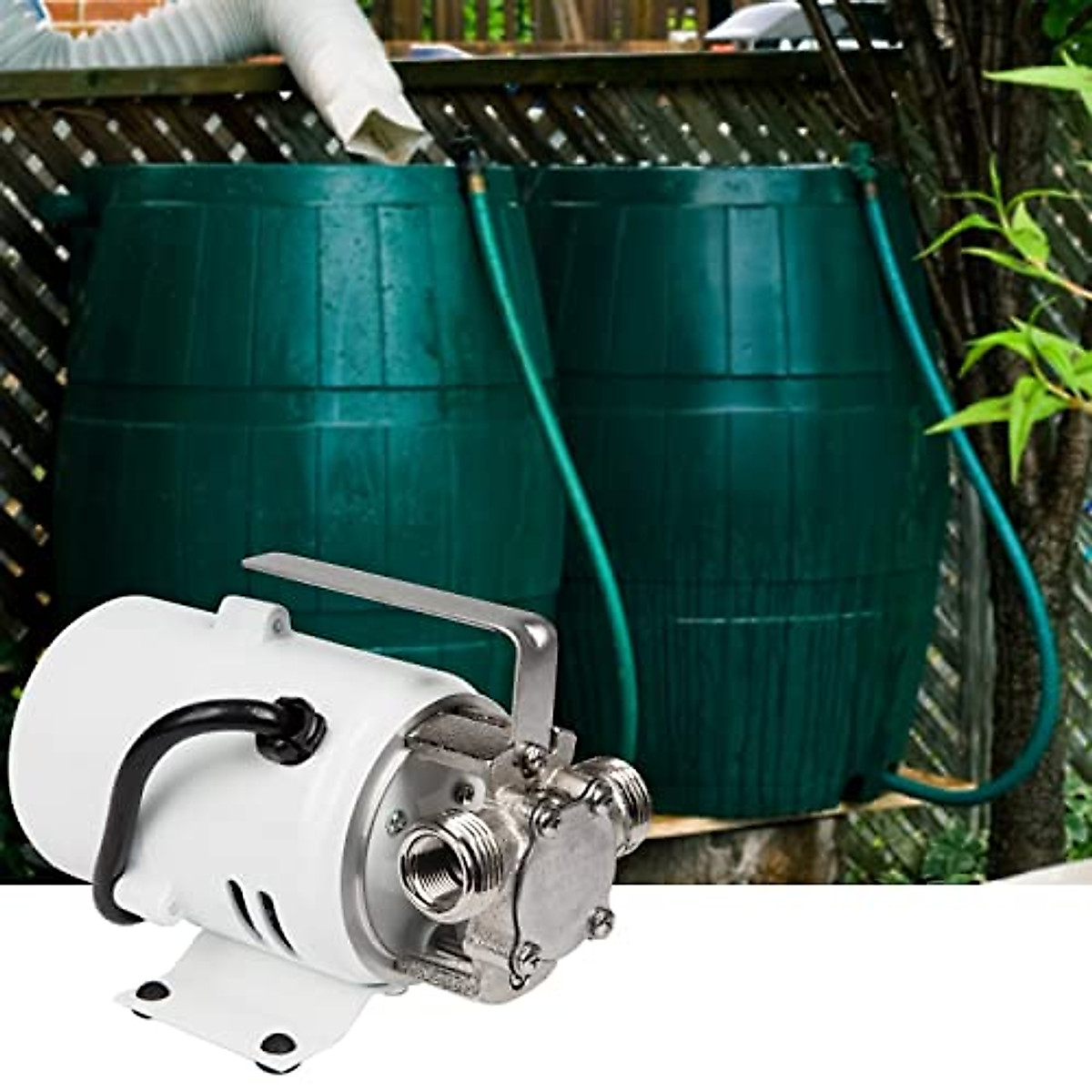 Little Giant 360S 115 Volt, 360 GPH 1/10 HP Stainless Steel Non-Submersible Multi-Purpose Utility Water Transfer Pony Pump with 6-Ft. Cord, White, 555110