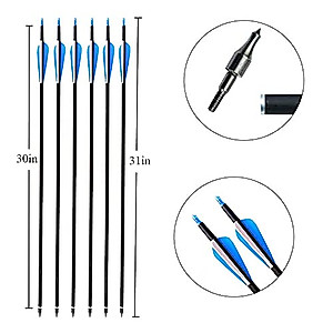 Monleap Archery 51" Takedown Recurve Bow and Arrows Set for Adults Metal Riser Longbow Kit Right Hand Straight Bow for Beginner Hunting Shooting Practice 30 40 50lb (50lb, Black)