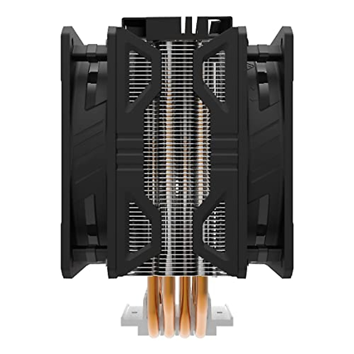 Cooler Master Hyper 212 LED Turbo ARGB CPU Air Cooler - Jet Black Aluminium Finish, 4 Continuous Direct Contact Heat Pipes with Fins, Dual SickleFlow 120 ARGB Fans, ARGB LED Controller - ARGB