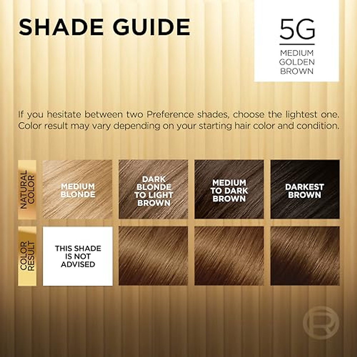 L'Oreal Paris Superior Preference Fade-Defying + Shine Permanent Hair Color, 5G Medium Golden Brown, Pack of 1, Hair Dye
