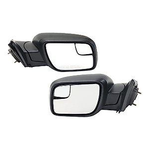 Kool Vue Driver & Passenger Side Power Non-Heated Mirrors for Ford Explorer 2016-2019 Manual Fold With Spotter Glass; Without Signal Light, Memory, Puddle Lamp & Auto-Dimming Textured