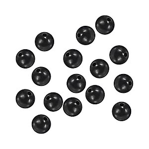 PATIKIL 7mm Fishing Beads, 200 Pieces Soft Plastic Fishing Bait Eggs Rig Bead Tackle Tool Round, Black