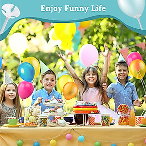 PP OPOUNT 35 Pieces Balloon Sticks, 12.6 inches Plastic Balloons Sticks, Balloon Holders for Anniversary, Wedding, Birthday, Party Decoration, Balloon Sticks with Base (Upgraded Version)