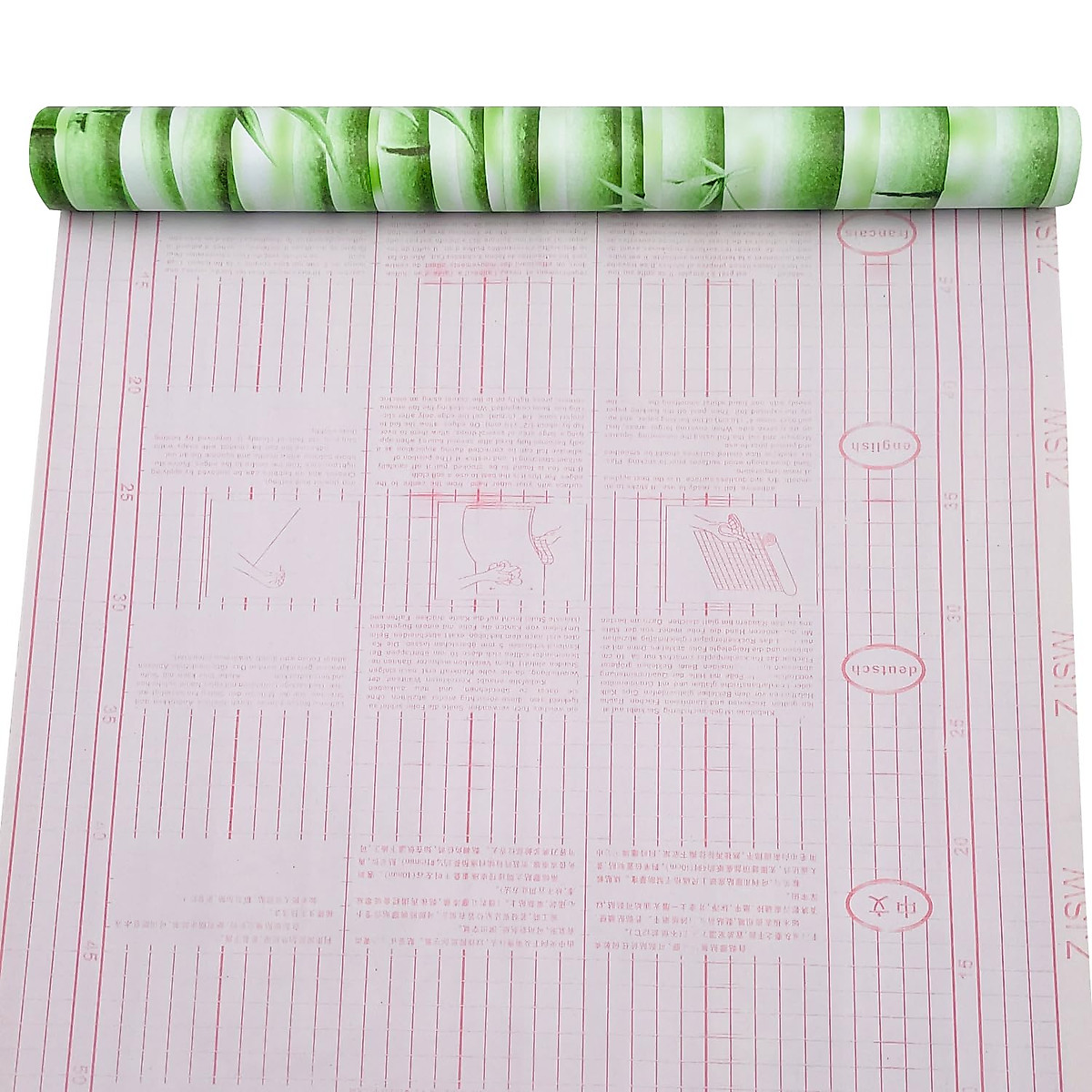 Yifely Green Bamboo Furniture Paper Self-Adhesive Shelf Liner Dresser Drawer Cabinet Sticker 17.7 Inch by 9.8 Feet