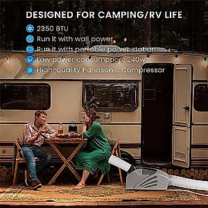 Portable Air Conditioner for Camping, Camping Air Conditioner, Tent Air Conditioner, 3 Wind Speeds, Low Noise and Low Power Consumption, for Outdoor Indoor
