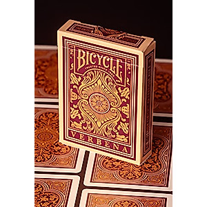 Bicycle Verbena Floral Premium Playing Cards, Gold Foil, 1 Deck