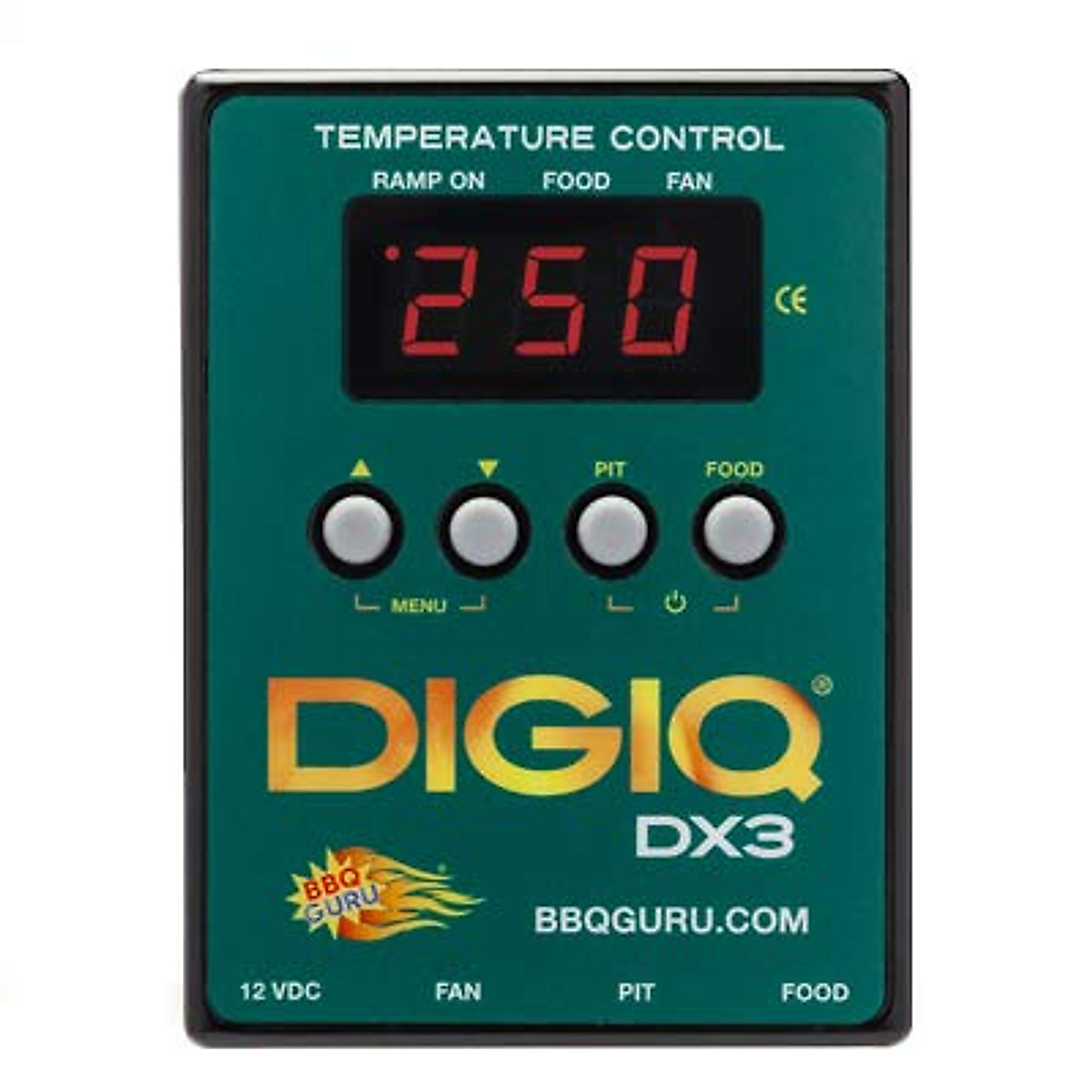 DigiQ DX3 BBQ Temperature Controller Green and Digital Meat Thermometer for Big Green Egg, Kamado Joe, Weber, and Ceramic Grills