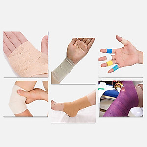 Self Adherent Wrap Cohesive Bandages,Athletic Elastic Cohesive Bandage for Sports Injury,Ankle, Knee & Wrist,Ankle Sprains & Swelling,12-Pack, 1” x 5 Yards