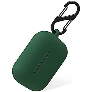 Geiomoo Silicone Case Compatible with 1MORE EVO, Protective Cover with Carabiner (Emerald Green)