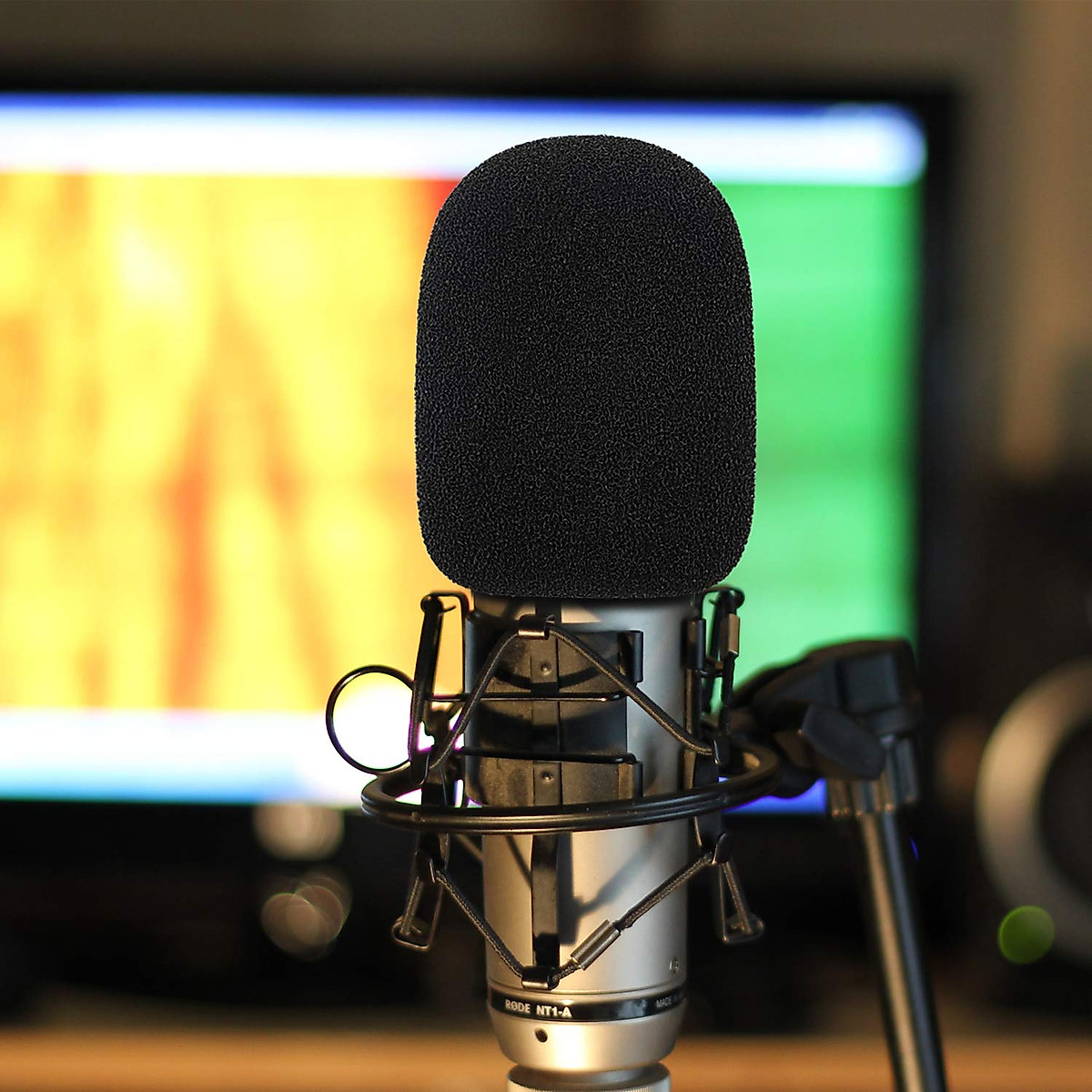 WS2 Microphone Pop Filter/Windscreen Compatible with Rode NT1-A, Procaster, podcaster, NT2-A,K2, NT1000, NT2000and Broadcaster Microphones by SUNMON