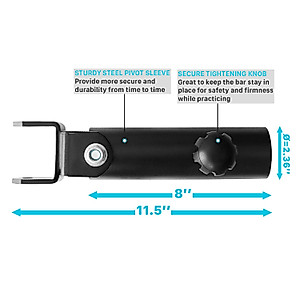 A2ZCARE Power Rack T-Bar Row Landmine Base - Fitness Rack Mounted Landmine Attachment - Fit 2-inch Olympic Bars - Compatible with 2x2 inch Power Rack