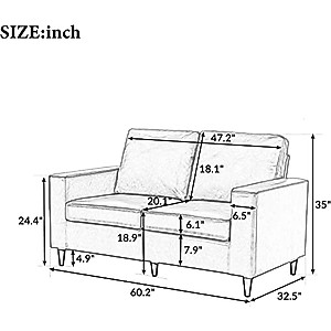 DNYN Convertible Sleeper Futon Sofa with 2 Pillows, Velvet Tufted Couch w/Metal Legs and Adjustable Backrest, for Apartment Office Small Space Living Room Furniture, Black