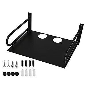DS. DISTINCTIVE STYLE Projector Shelf Wall Mount Router Shelf Compact Aluminum Small DVD Player Shelf (Black)