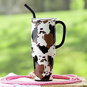 Swig Life 40oz Mega Mug | 40 oz Tumbler with Handle and Straw, Cup Holder Friendly, Dishwasher Safe, Extra Large Insulated Tumbler, Stainless Steel Travel Mugs for Hot and Cold Drinks (Hayride)