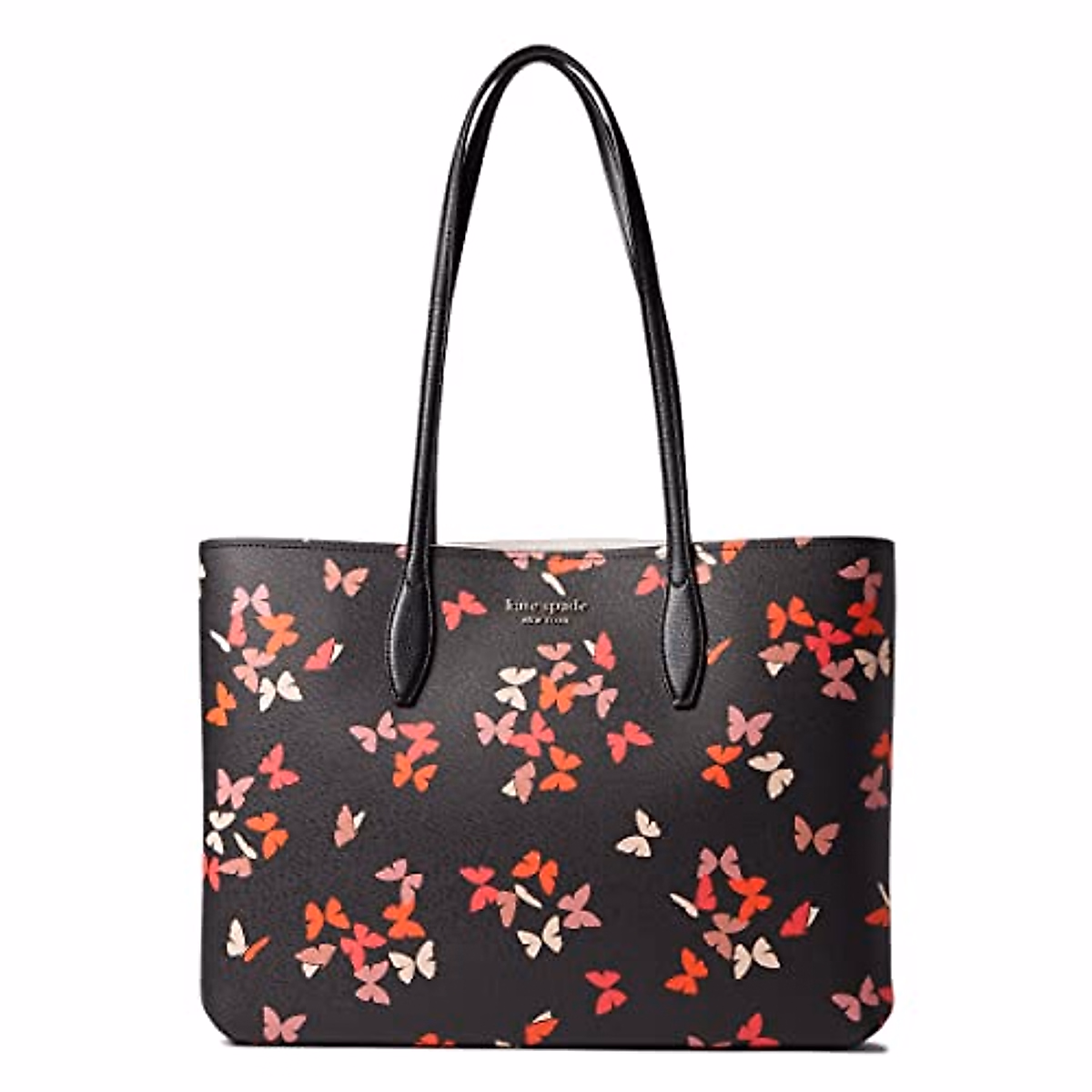 Kate Spade New York All Day Butterfly Cluster Printed PVC Large Tote Black Multi One Size