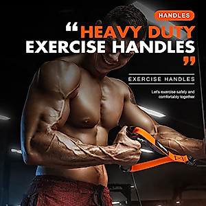 HPYGN Cable Machine Handles, Exercise Handles for Resistance Bands, Cable Handles Gym Equipment, Grip Attachments Great for Cable Training Pulley System Home Gym