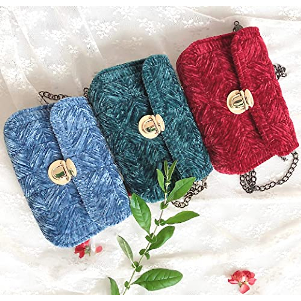 4 Skeins Soft Chenille Yarn Blanket Yarn Velvet Yarn for Knitting Fancy Yarn for Crochet Weaving DIY Craft Total Length 720m/400g (Orange)