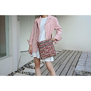 MKF Women's Quilted Cotton Crossbody Bag for Women Lightweight Crossover Shoulder Purse