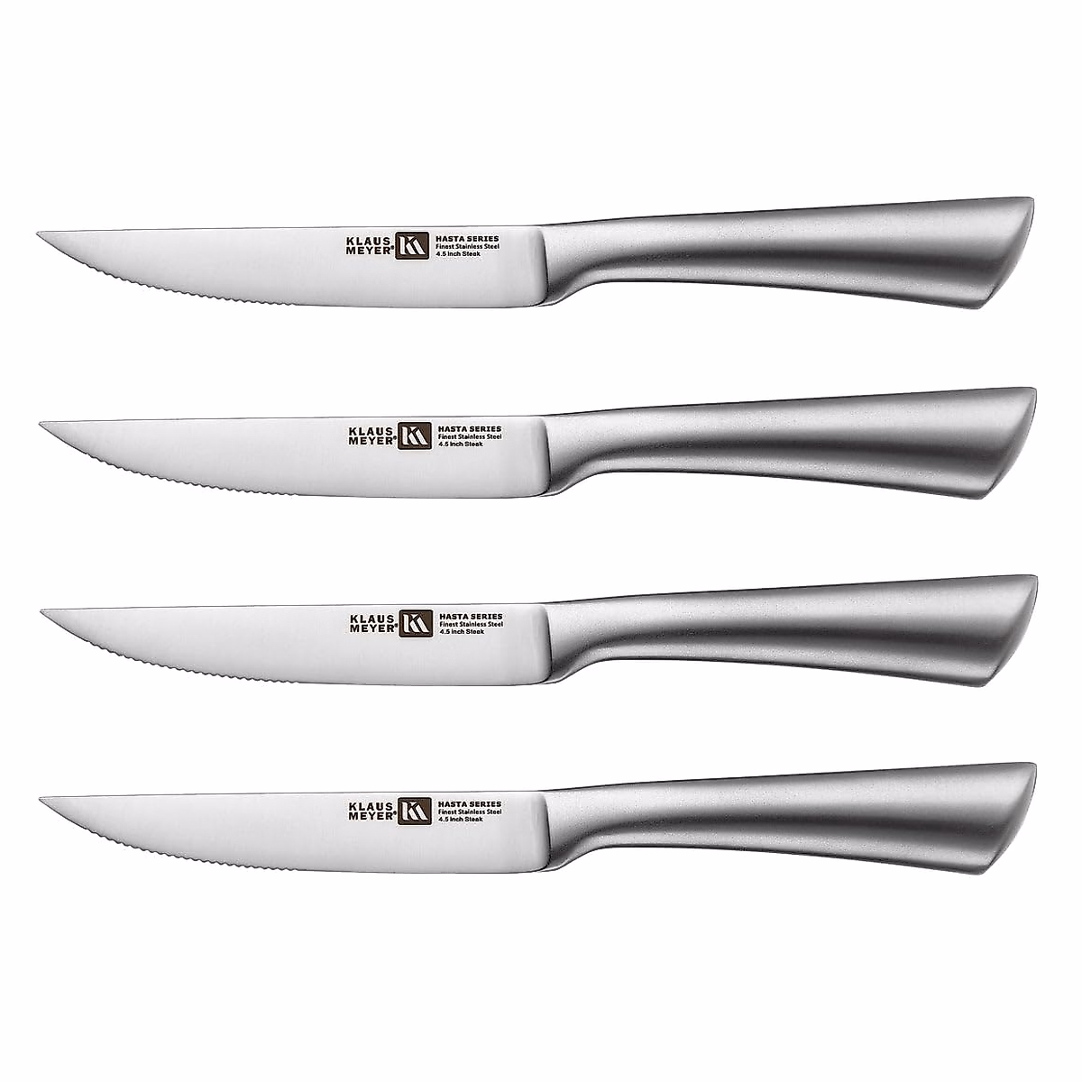 Klaus Meyer Hasta Premium High Carbon Steel 4 Piece 4.5 inch Steak Knife