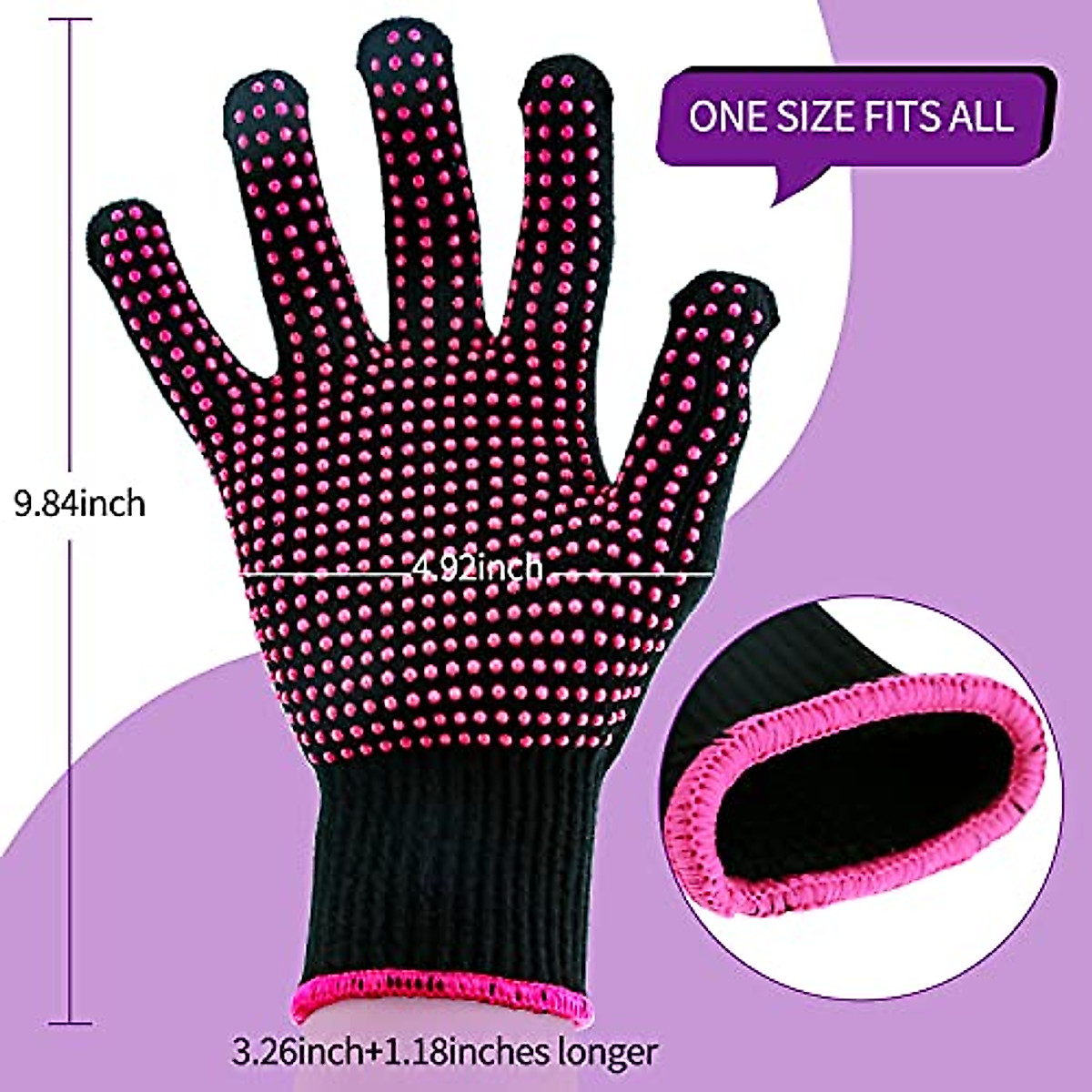 Heat Resistant Gloves for Hair Styling Curling Iron Glove Heat Resistant Gloves Heat Resistant Mat Curling Wand