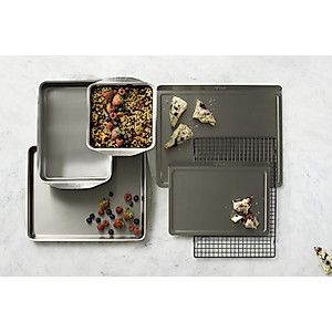 All-Clad D3 3-Ply Stainless Steel Cooling Rack 12x17 Inch Induction Half Sheet, Cookie Sheet, Muffin Pan, Cooling & Baking Rack, Round Cake Pan, Loaf Pan, Baking Pan Silver